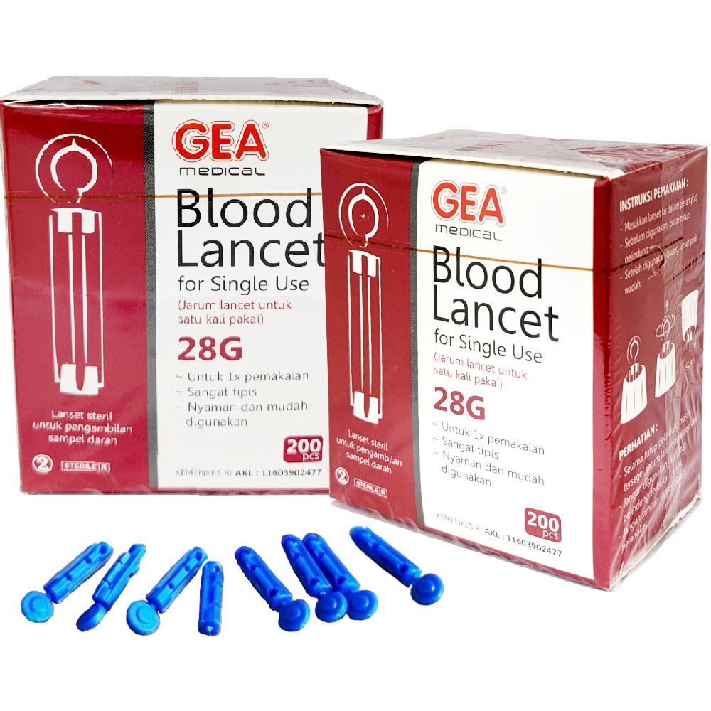 Jual GEA Blood Lancet 28G /200 di Toko The Kingdom Shop