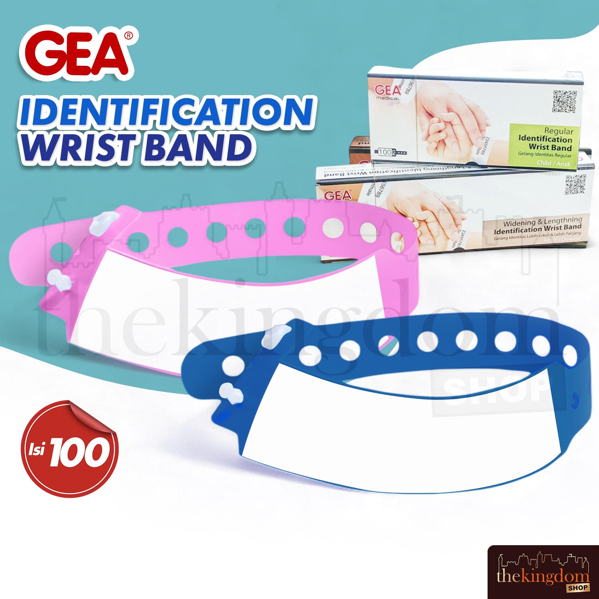 Jual GEA Identification Wrist Band Child /100 di Toko The Kingdom Shop