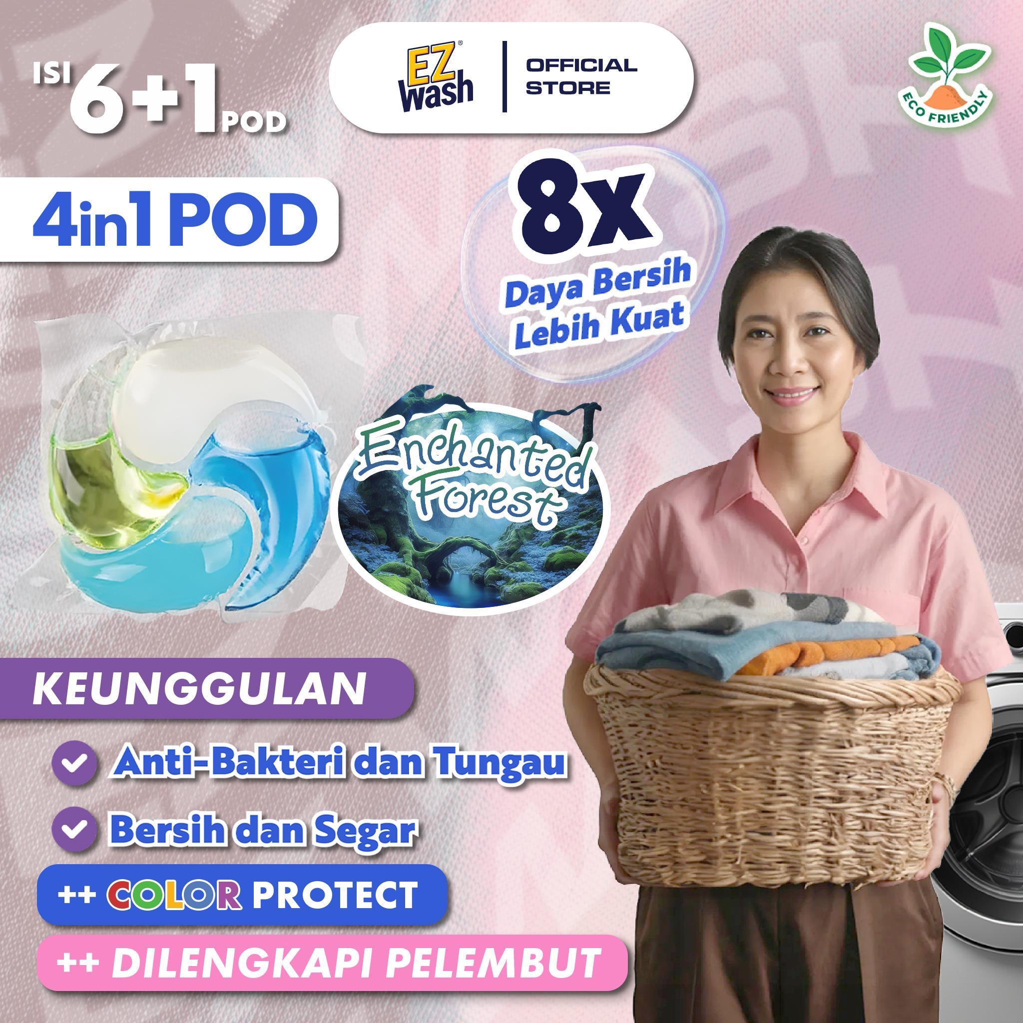 Jual EZWash Laundry Pod 4in1 Chamber Enchanted Forest /7 di Toko The ...