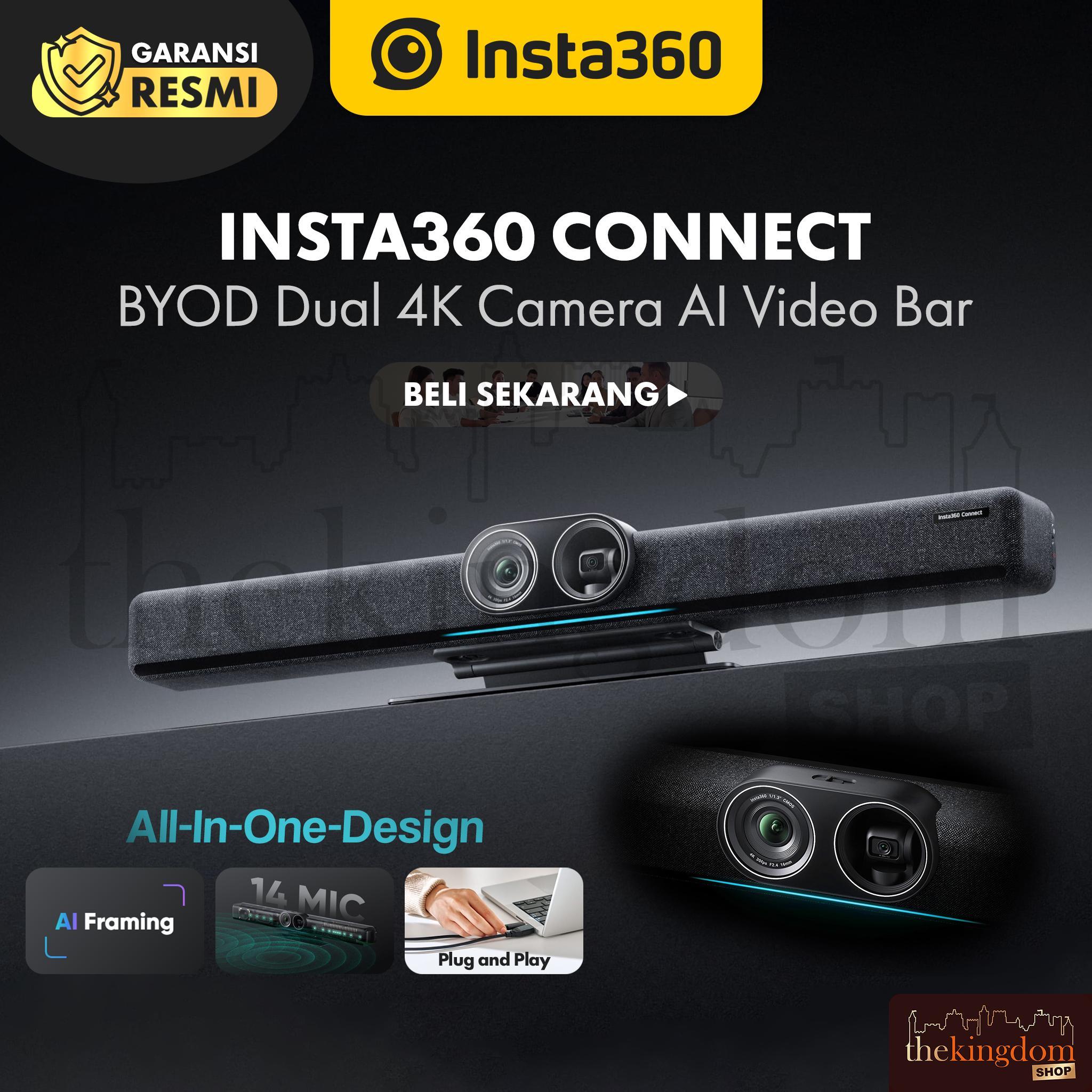 Jual Insta360 Connect BYOD Dual 4K Camera AI Video Bar di Toko The ...