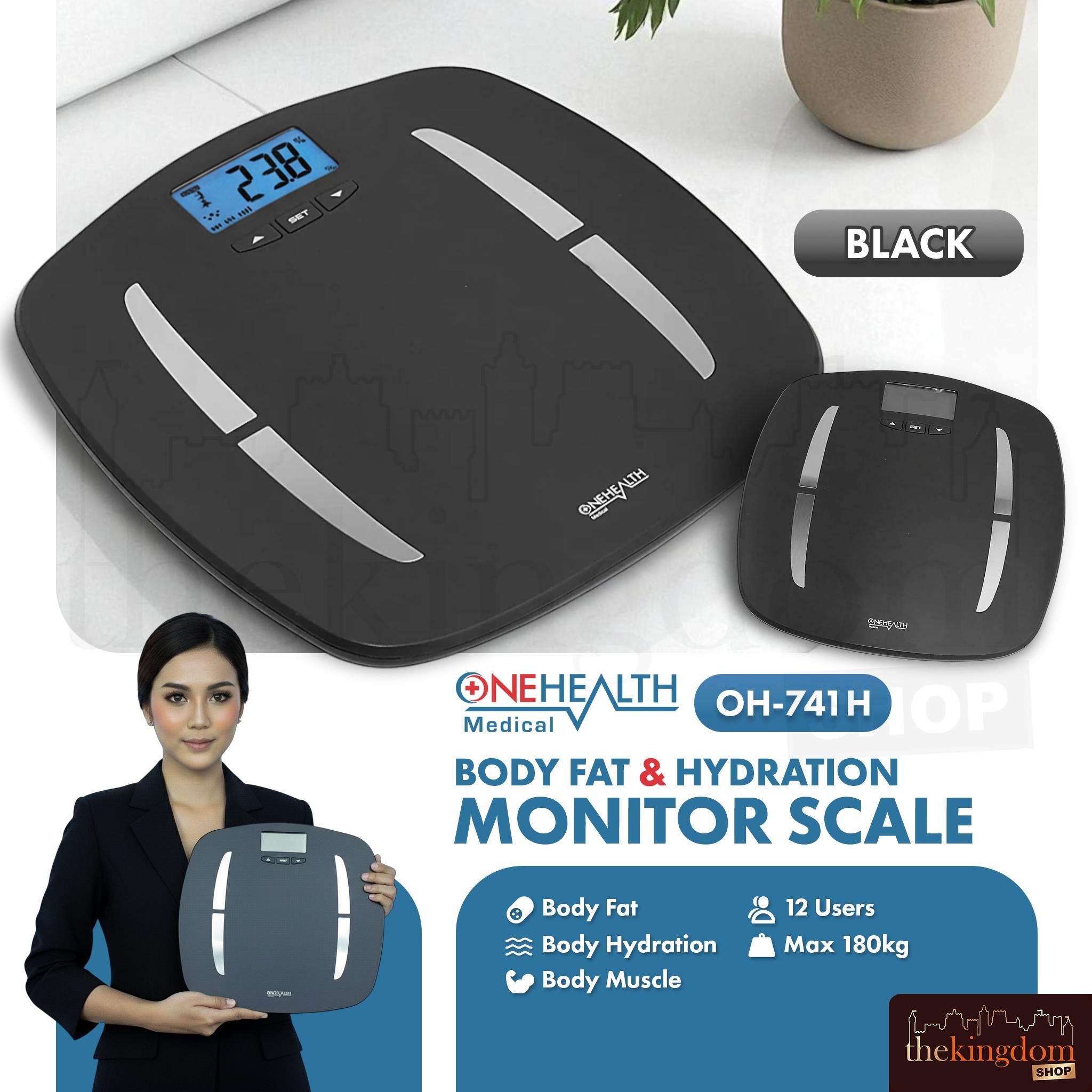 Jual Onehealth OH-741H Body Fat & Hydration Monitor Scale Timbangan ...