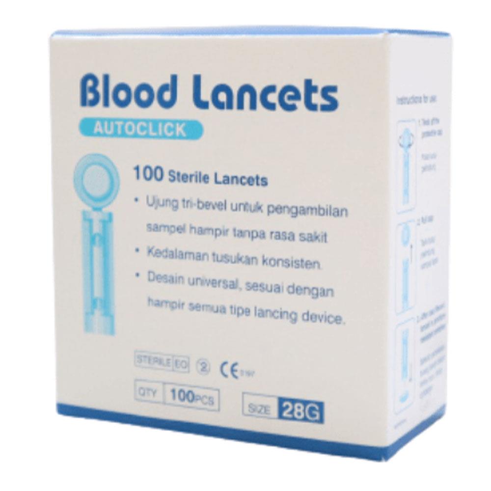 Jual Onemed Blood Lancet Autoclick 28G /100 di Toko The Kingdom Shop