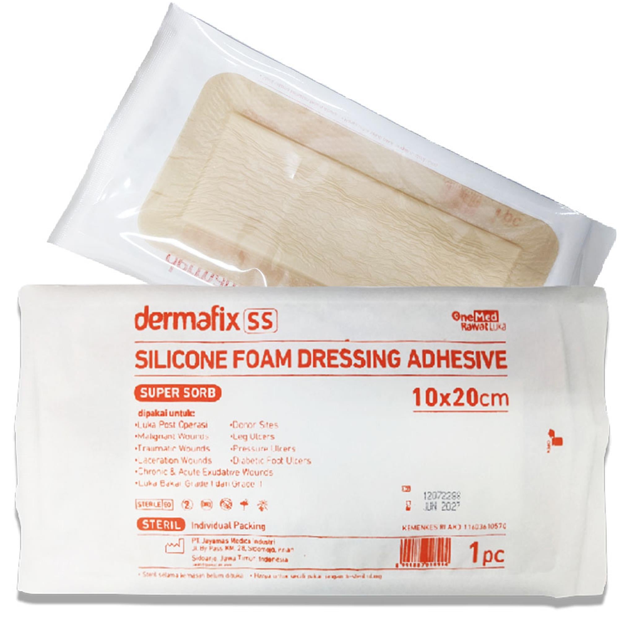 Jual Onemed Dermafix SS 10x20cm Silicone Foam Adhesive di Toko The ...