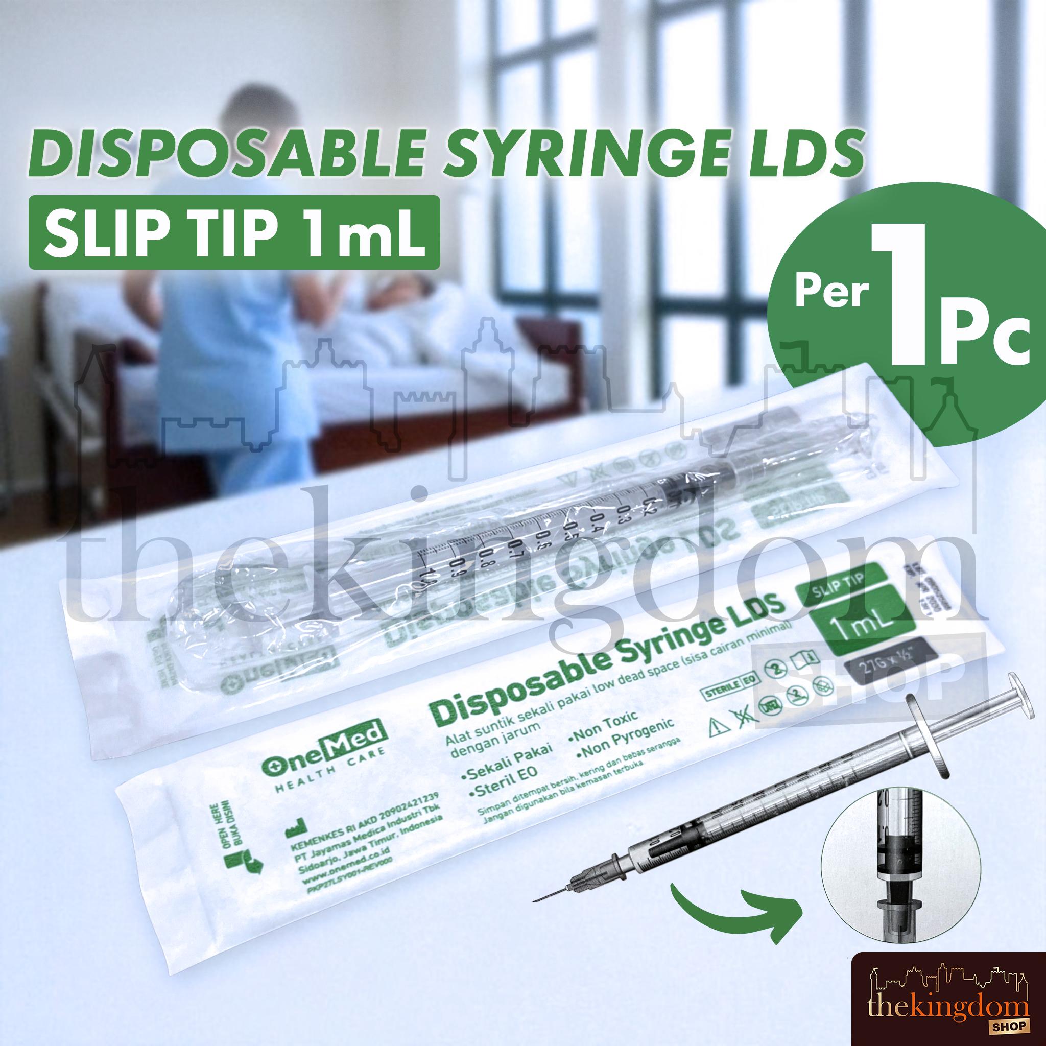 Jual Onemed Disposable Syringe LDS Slip Tip 1ml 1cc 27G Tuberculin /1 ...