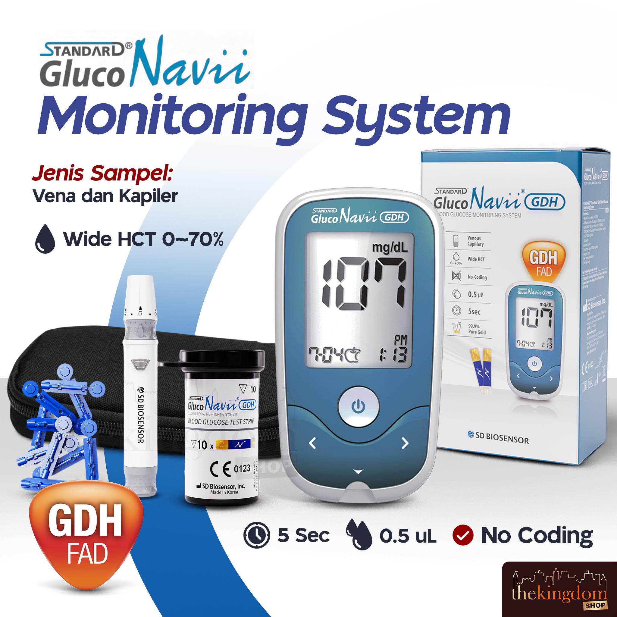 Jual Standard GlucoNavii GDH Blood Glucose Monitoring System di Toko ...